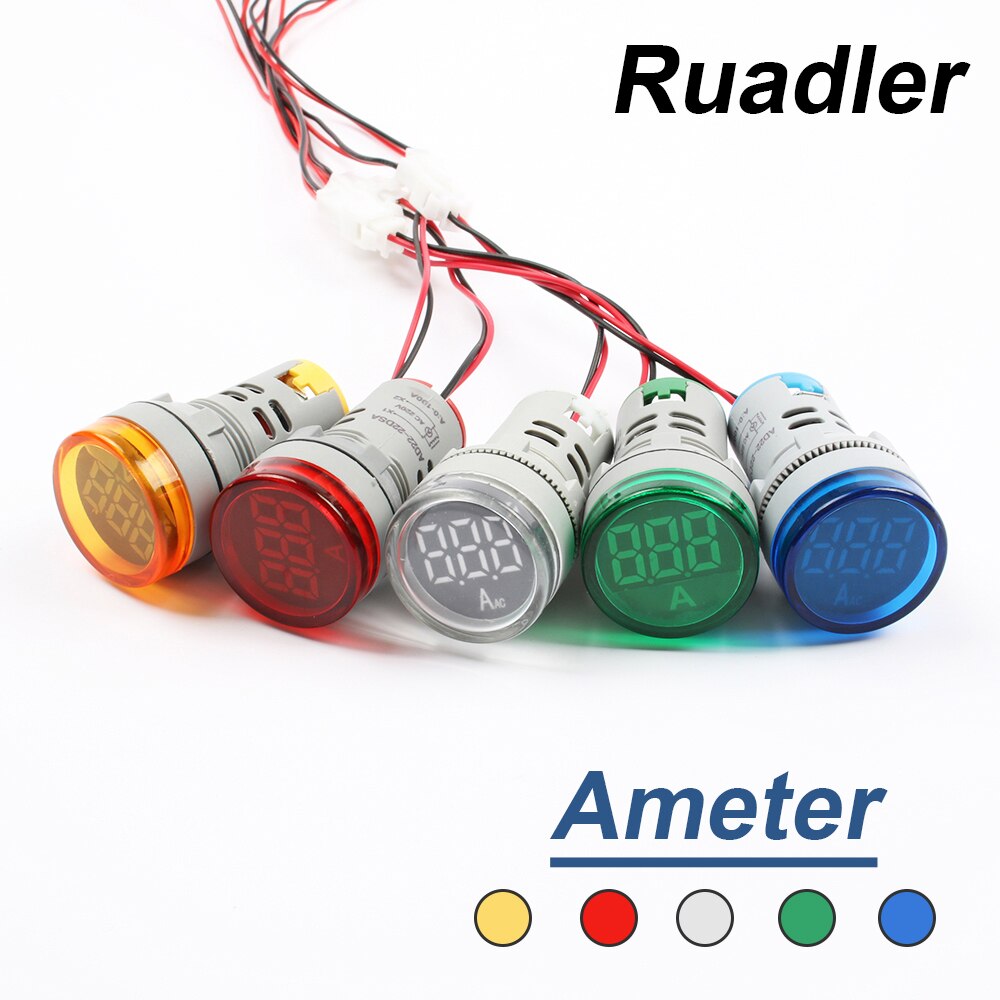 plastic 22mm AD16-22DSA Mini Ammeter current meter... – Grandado