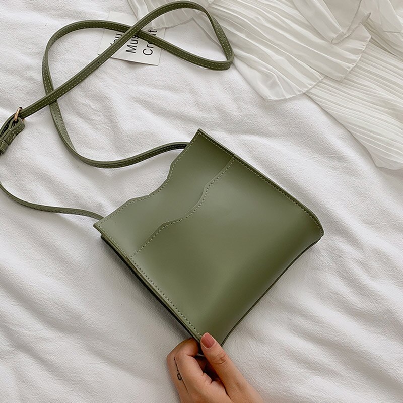 Kvinders håndtasker pengepung enkel afslappet crossbody taske ensfarvet ...