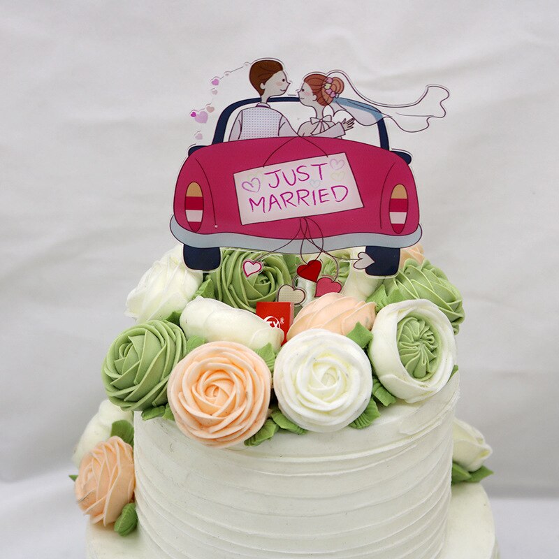 Net Getrouwd Cake Toppers Mr & Mrs Auto Geschilder... – Vicedeal