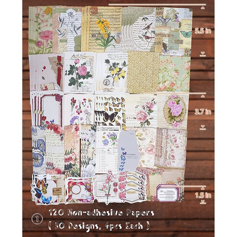Practical 260 Piece Ephemera Set, Vintage Scrapboo... – Grandado