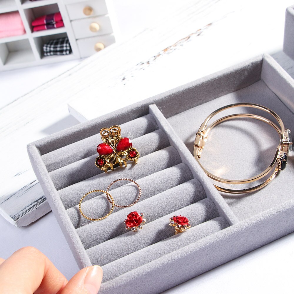 1Pc Flanel Sieraden Ring Display Organizer Case La... – Grandado