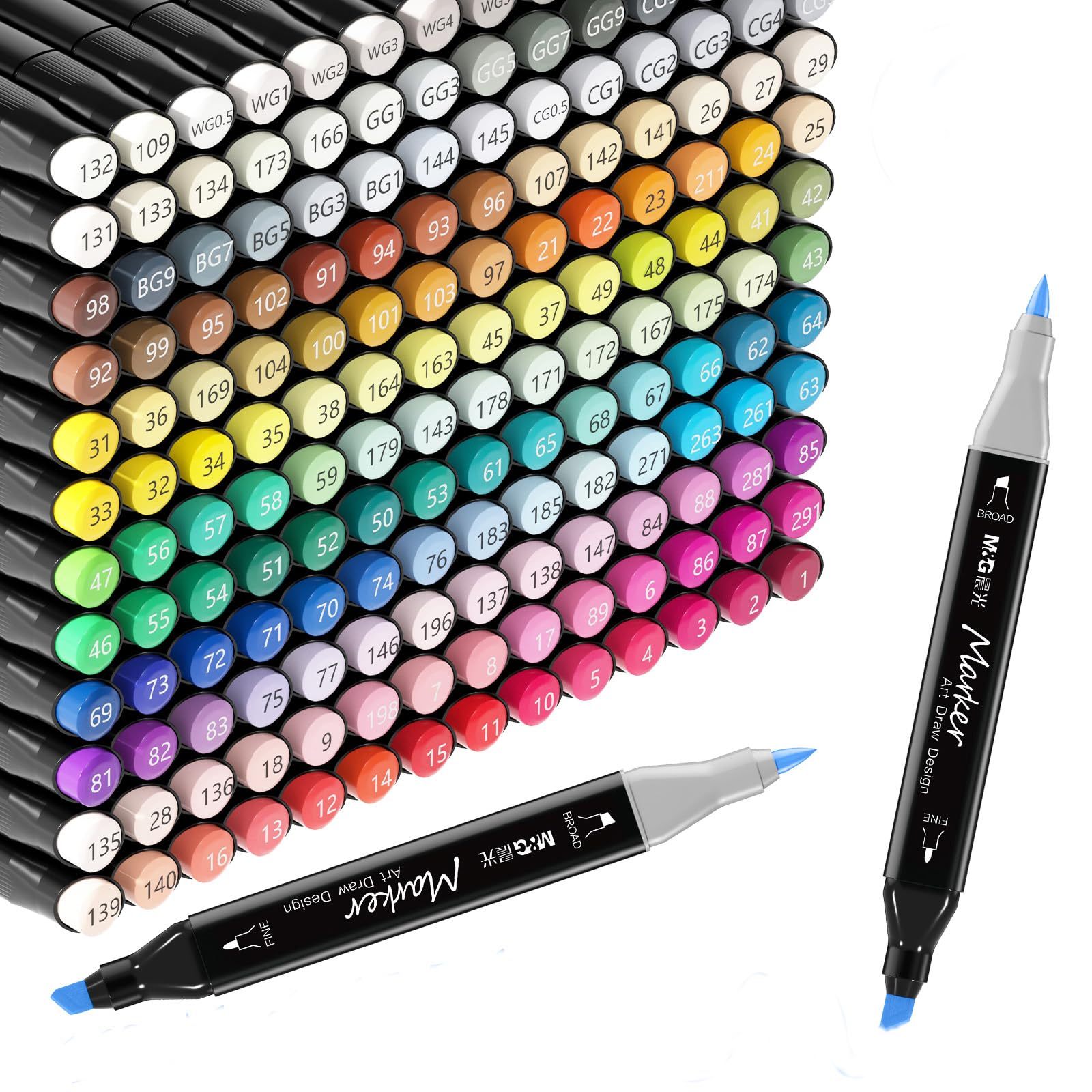 M&G 40/60/80/168 Colors Dual Art Markers, Alcohol ... – Vicedeal
