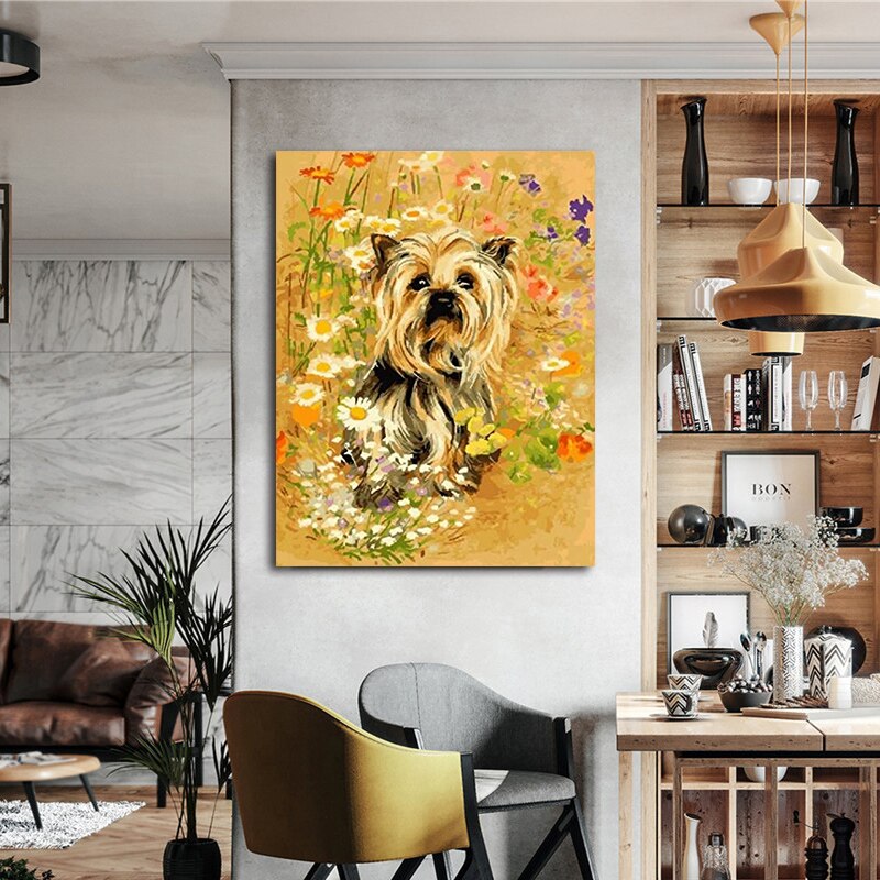 DIY colorings pictures by numbers with dog picture... – Grandado