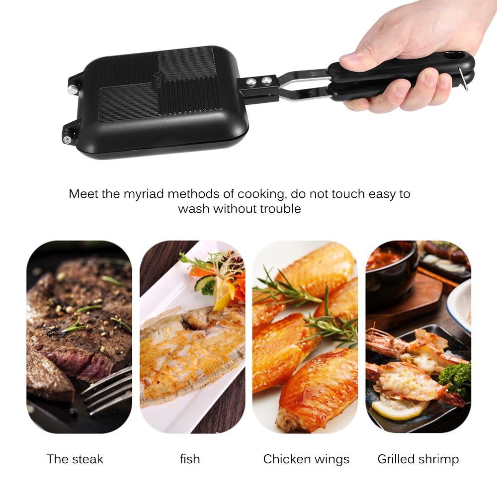 Double-Sided Sandwich Pan Non-Stick Foldable Grill... – Grandado