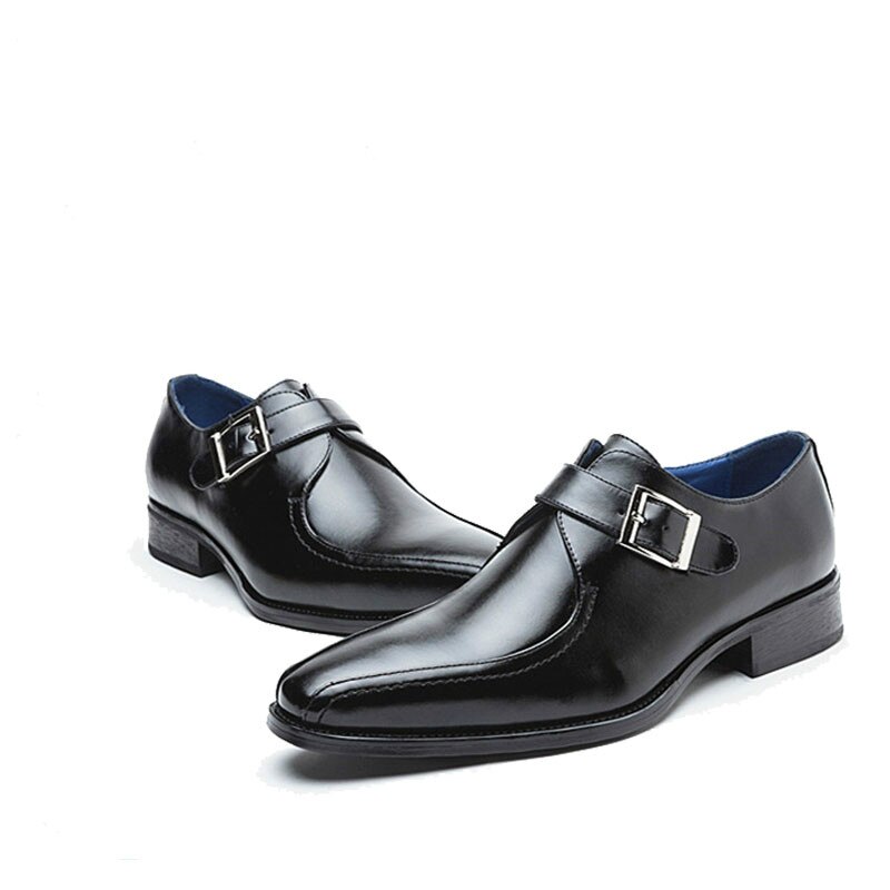 European Leather Men Brown Monk Strap Formal Shoes... – Vicedeal