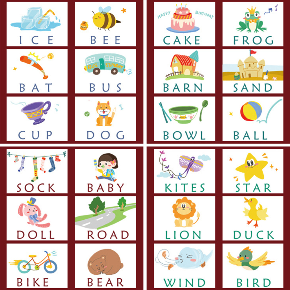 Wooden Alphabet English Word Puzzle Cubes Paper Ca... – Grandado