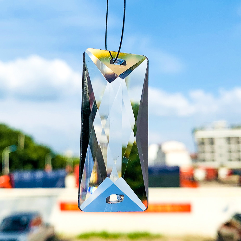 5PCS 50mm Rectangle Transparent Crystals Pendants ... – Grandado