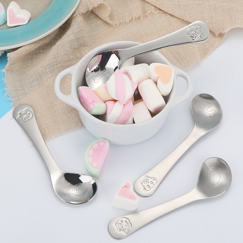 4pcs-set Lovely Cartoon 304 Stainless Steel Spoons... – Grandado