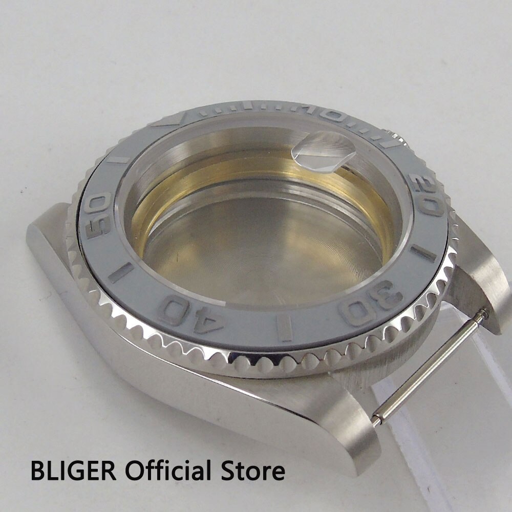 BLIGER 40MM Stainless Steel Watch Case Sapphire Gl... – Grandado