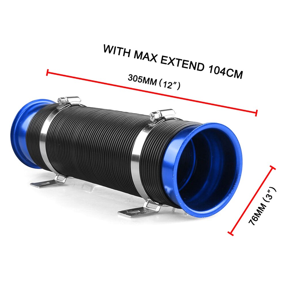 76mm Universal Flexible Car Air Intake Pipe Inlet ... – Grandado