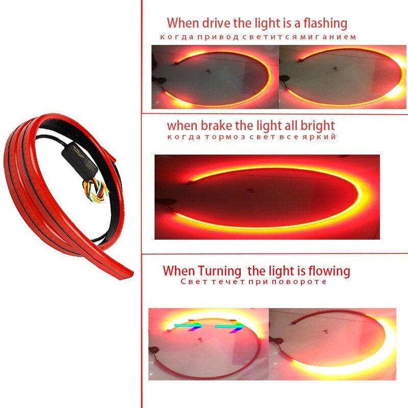 1 set Universal 100cm Flexible LED High Mount Stop... – Vicedeal