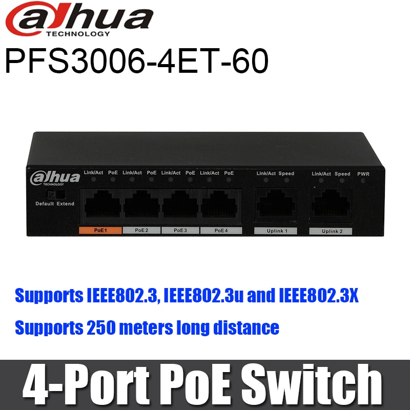 Dahua POE Switches PFS3006-4ET-60 4-Port Fast Ethe... – Grandado