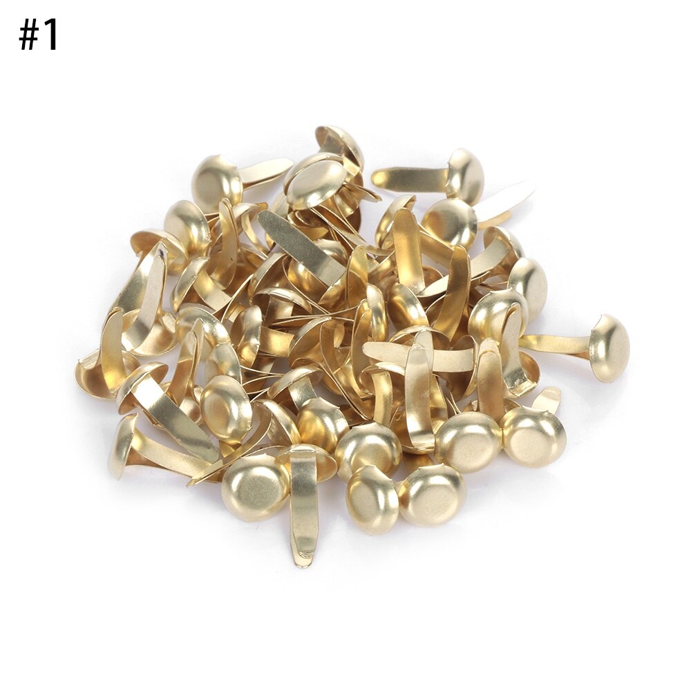 50Pcs/Lot Gold,Silver Iron Round Brads Scrapbookin... – Vicedeal