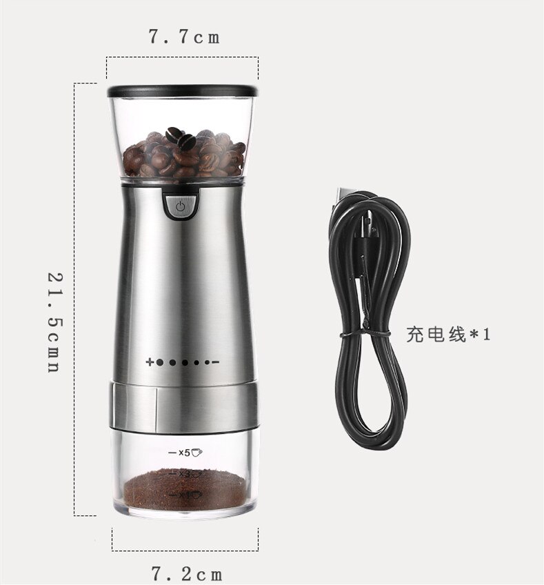 USB Rechargeable Coffee Grinder Electric Stainless... – Vicedeal