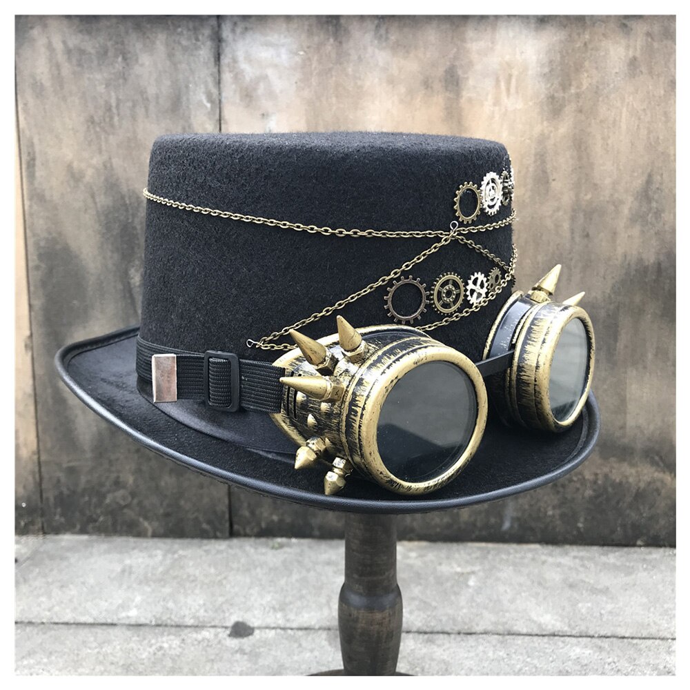 Men Women Vintage Handmade Steampunk Top Hat With ... – Vicedeal