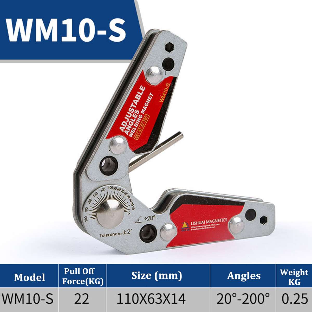 2 Size Adjustable Angles 20-200 degree Magnet Magn... – Grandado