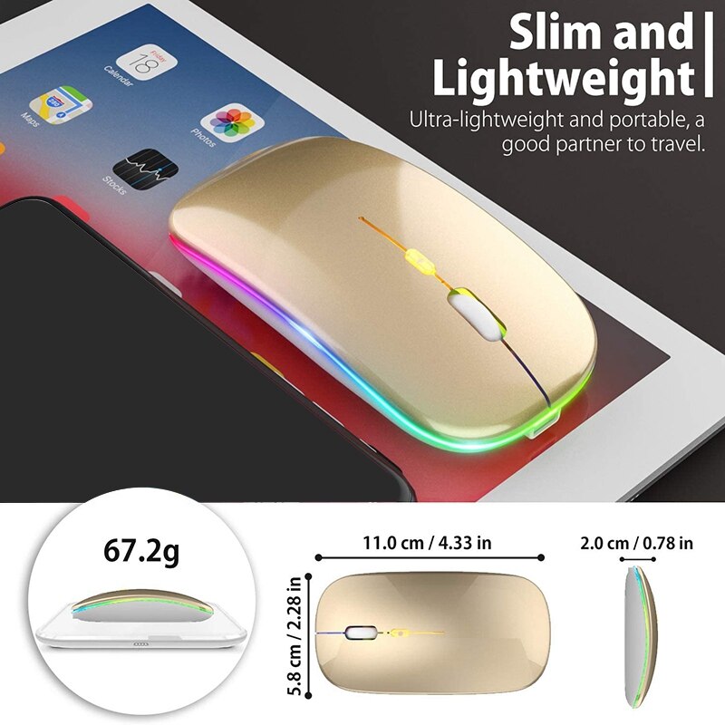 [Upgrade] LED Wireless Mouse, Mobile Optical Offic... – Grandado