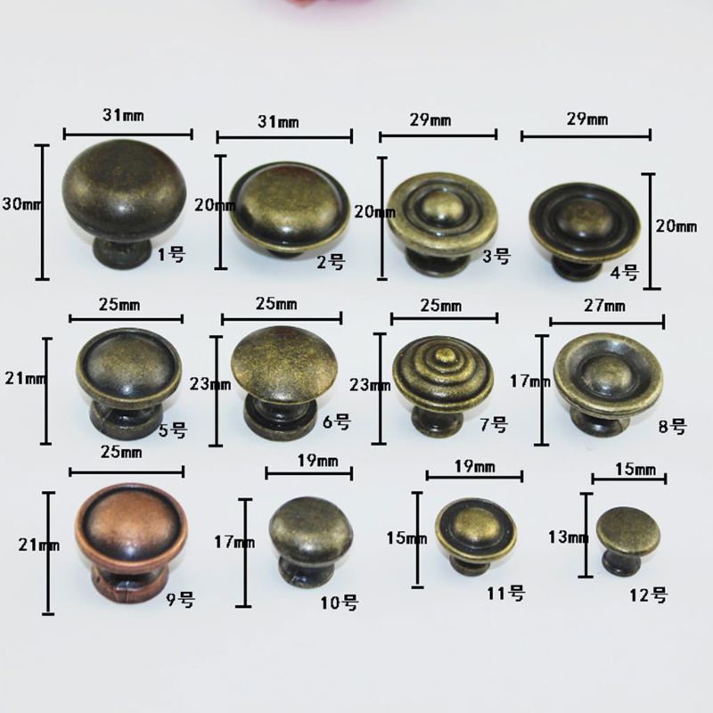 Door Knobs Set of 10 Drawer Buttons Vintage Brass ... – Grandado
