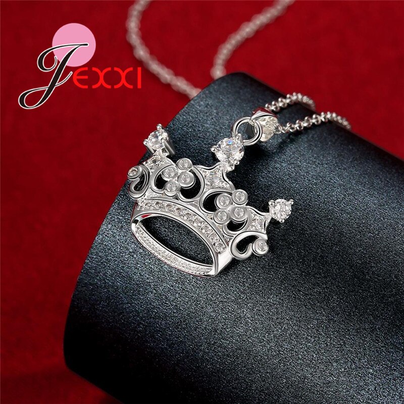 Noble Crown Cubic Zirconia Pendant Chain Necklace ... – Grandado