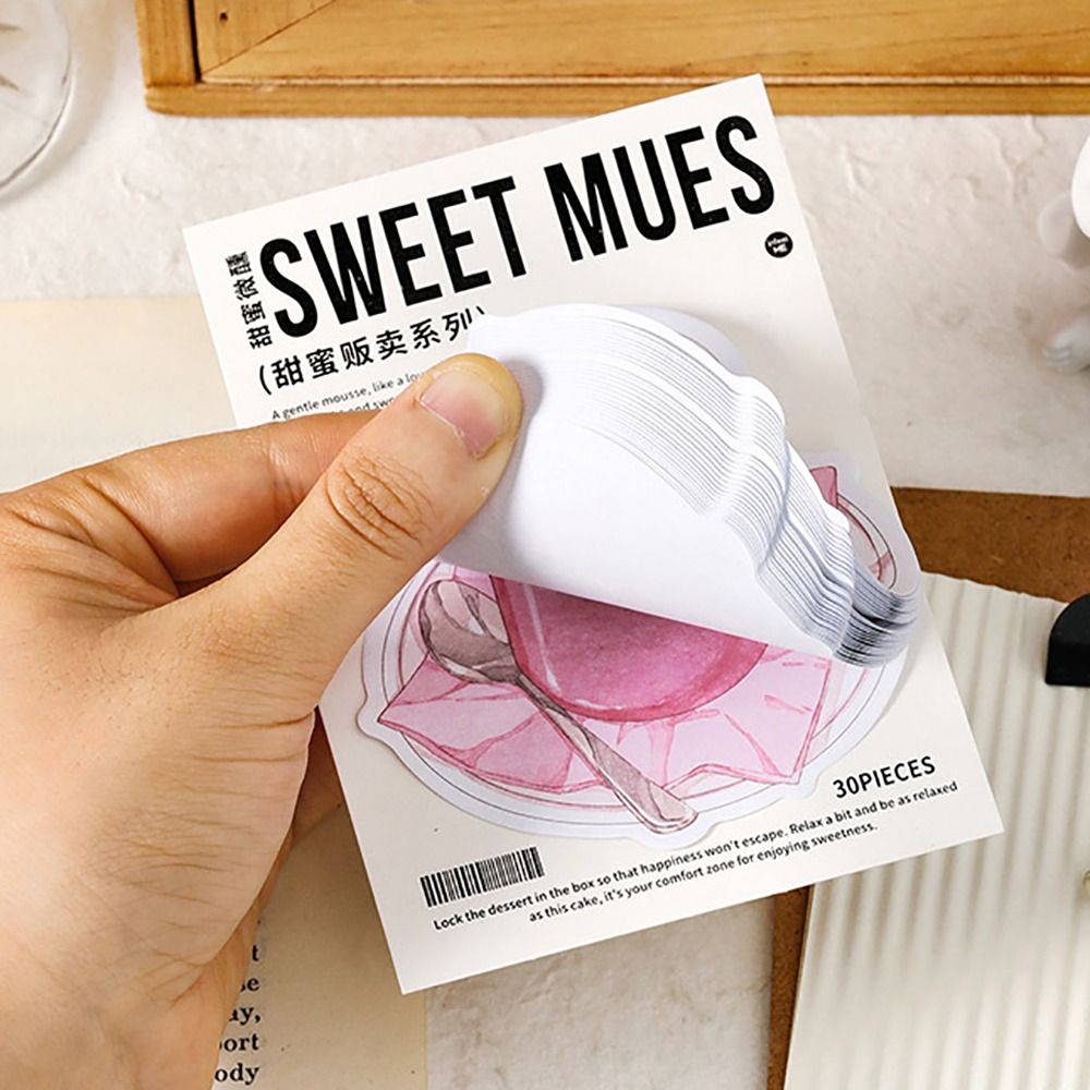 30 hojas de postres Kawaii, notas adhesivas, papel... – Grandado