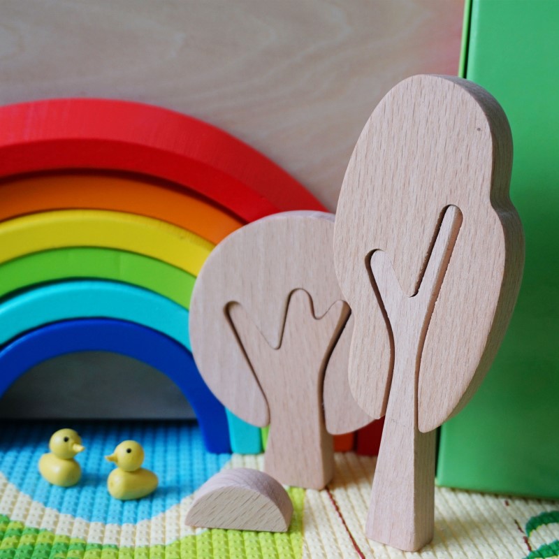 6pcs/set DIY Painting Wooden Trees Grass Toy /Kids... – Grandado