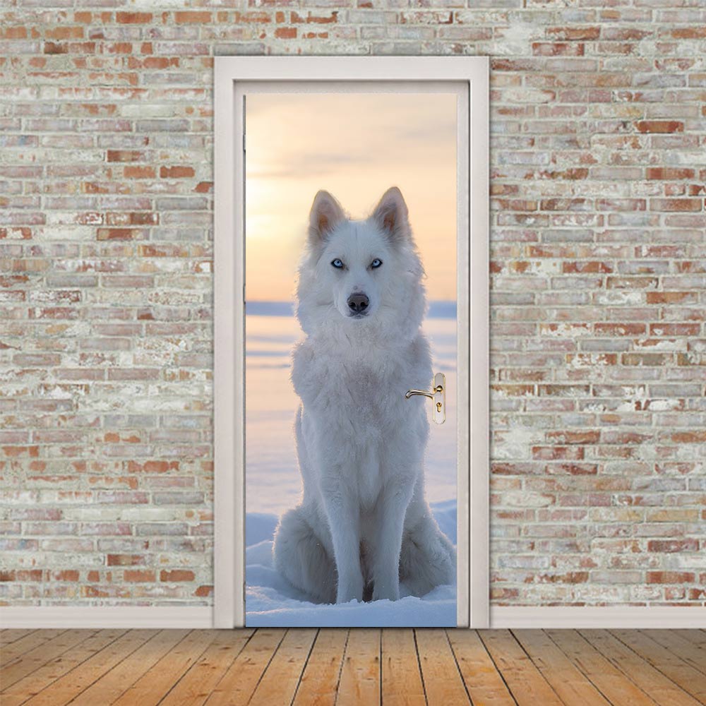 3D Arctic wolf door stickers wall stickers self-ad... – Grandado