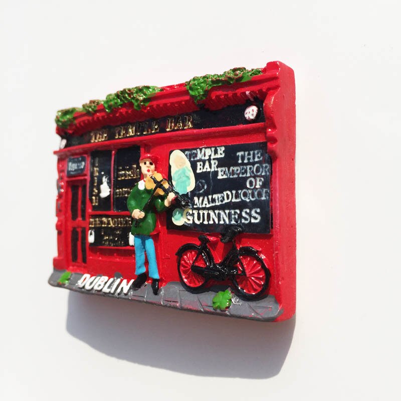 fridge magnet Dublin Ireland souvenir red square a... – Grandado