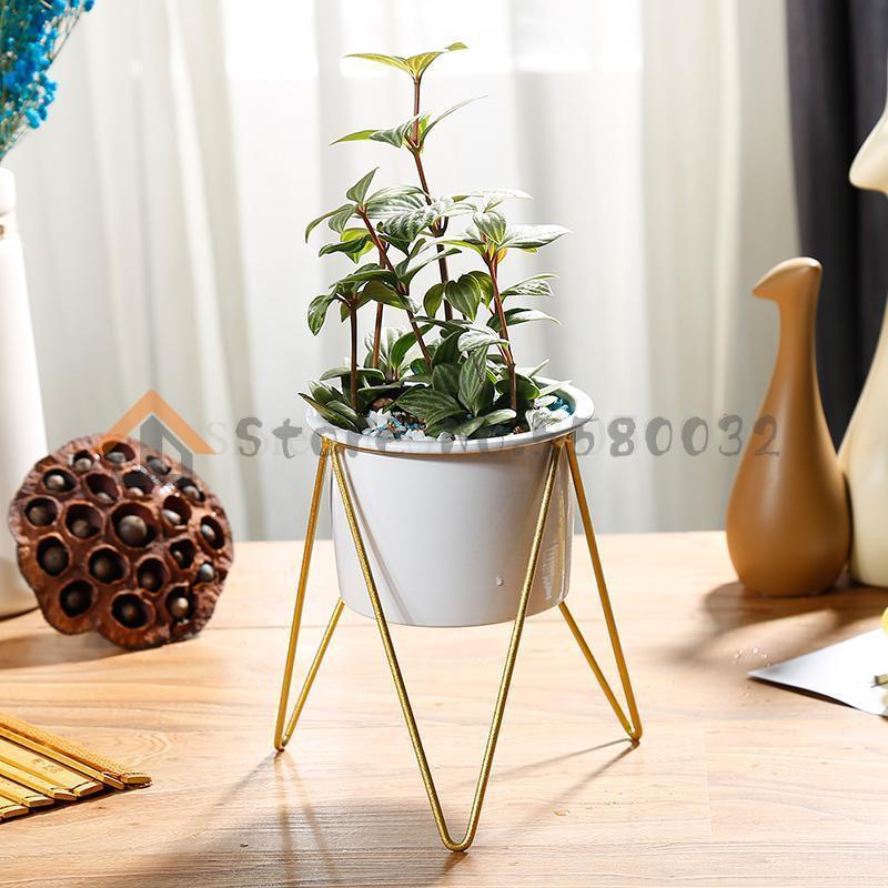 Showy Contracted Metal Flower Pot In Northern Euro... – Grandado