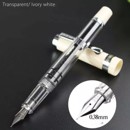 Wing Sung 698 Piston Fountain Pen White Cap Silver... – Vicedeal