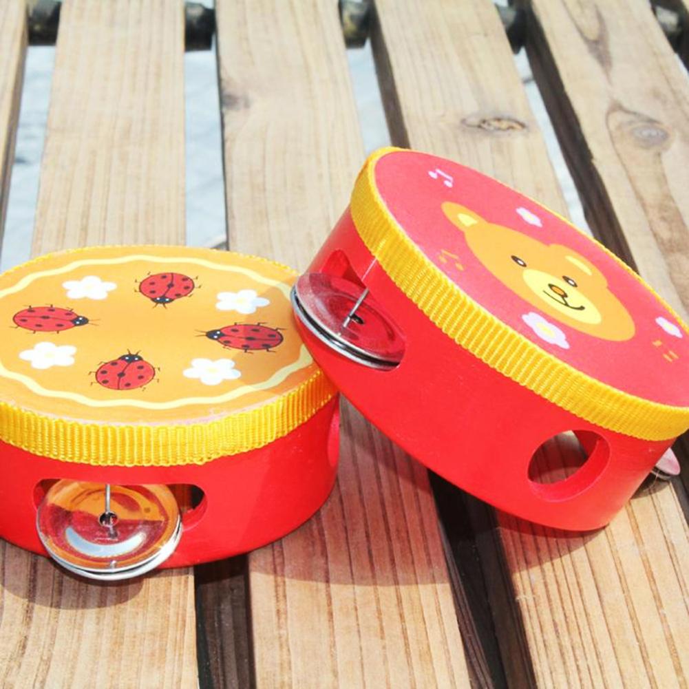 Cartoon Wooden Handheld Tambourine Jingle Percussi... – Vicedeal
