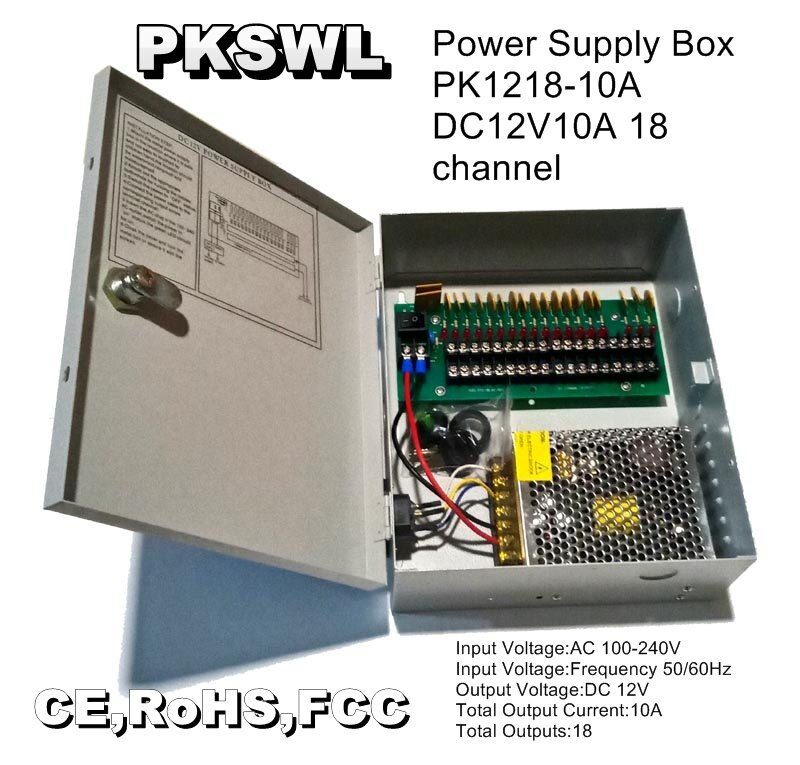 DC12V 10A 18 way 18 channel CCTV power supply box ... – Grandado