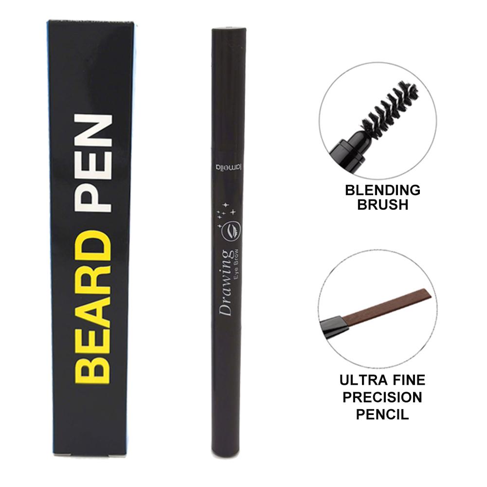 3 Colors Beard Pen Beard Filler Pencil And Brush F... – Grandado