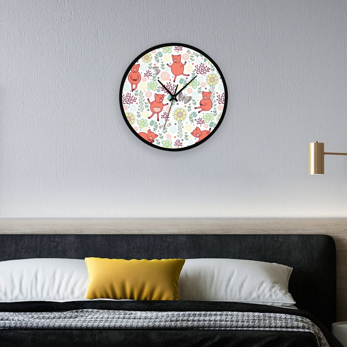 3D printing Animal World Zoo Round wall clock diy ... – Grandado