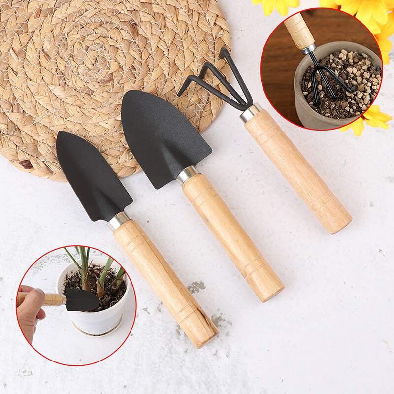 3pcs Mini Plant Gardening Tools Set With Wooden Ha... – Grandado