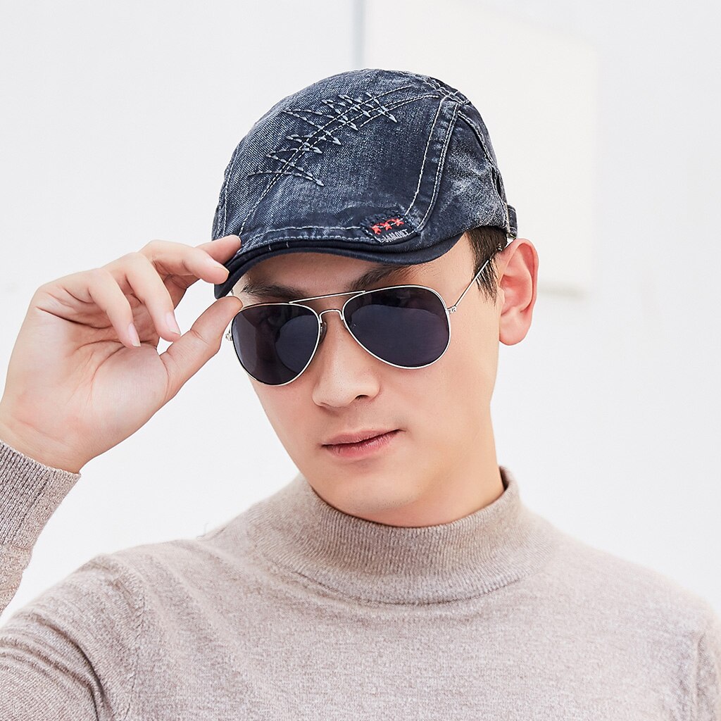 Tohuiyan avismann caps til menn årgang bomull sjåf... – Grandado