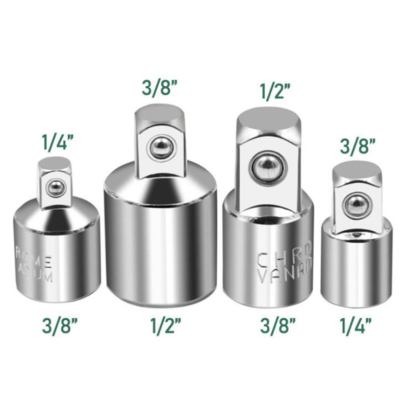 4 Stuks 1/4 3/8 1/2 Drive Socket Adapter Converter... – Grandado