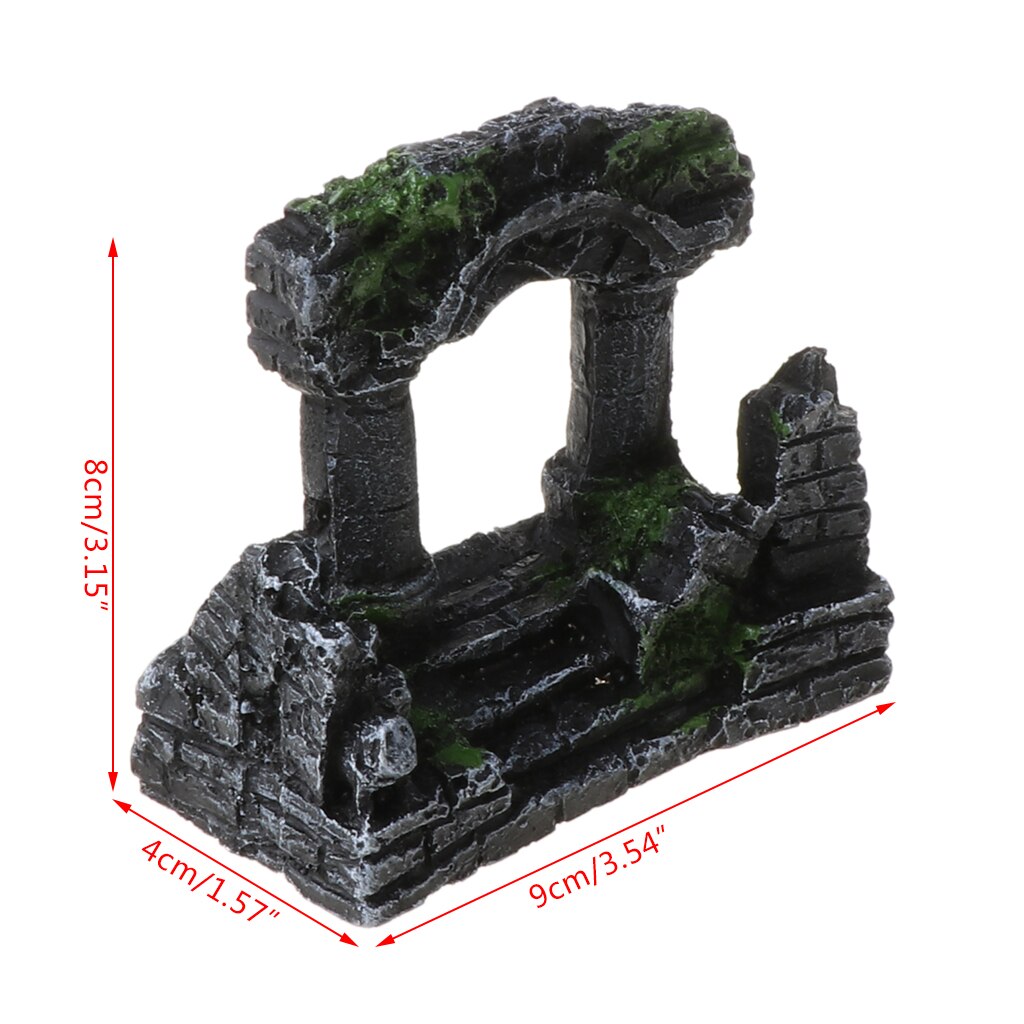 Resin Rome Square Stone Pillars Bi-Columns Aquariu... – Grandado