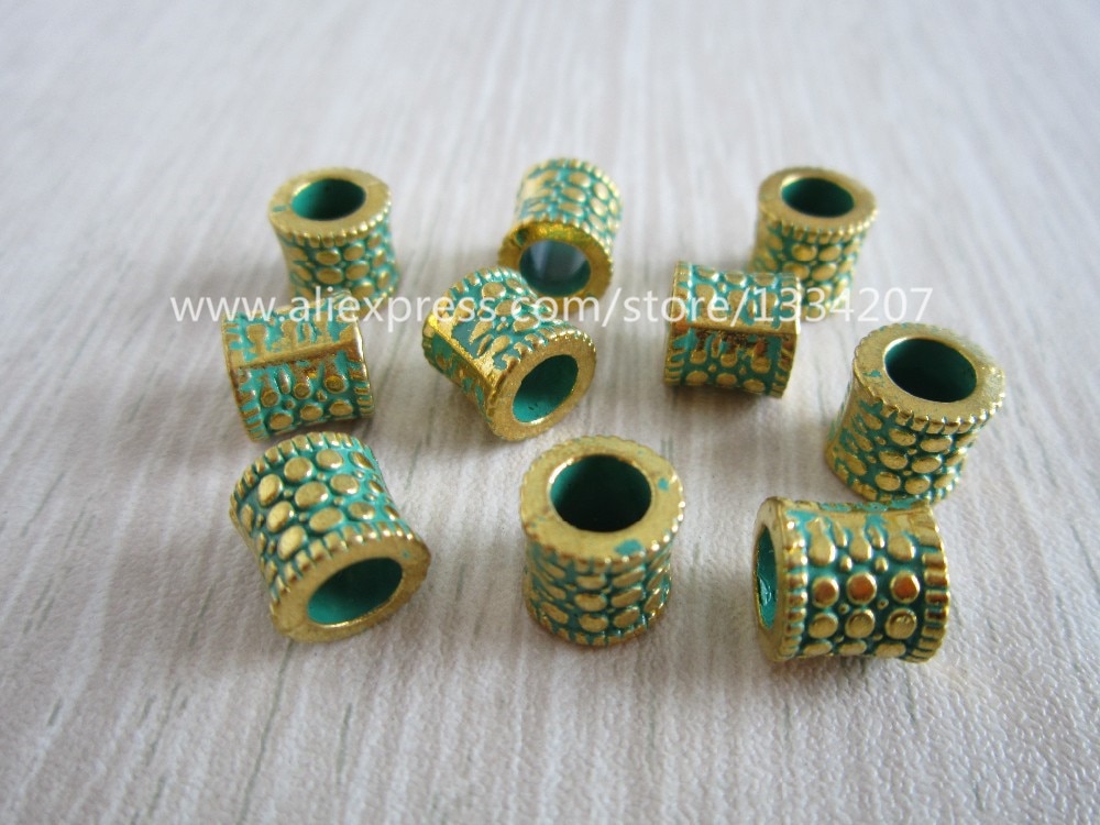 10 stks-20 stks metalen Groen Brons haar vlecht dr... – Grandado