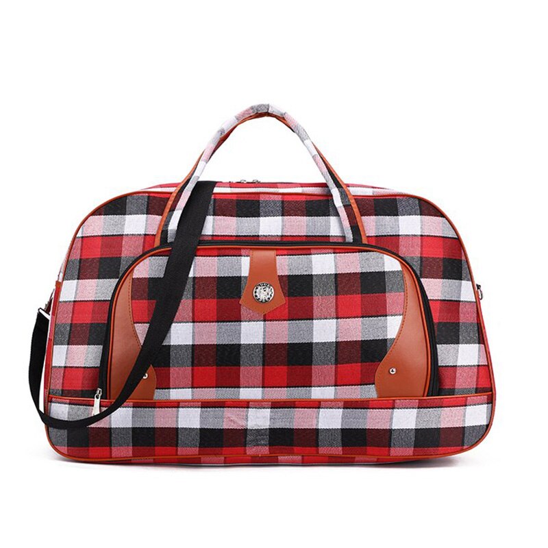 Plaid Big Weekend Bag Unisex Travel Bags Waterproo... – Vicedeal
