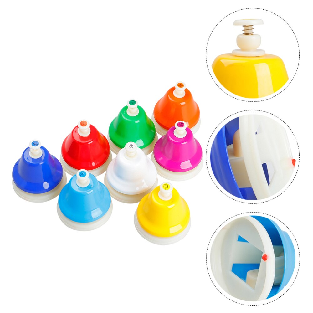 1 Set of Eight Tone Bells Toy Percussion Bell Perc... – Vicedeal