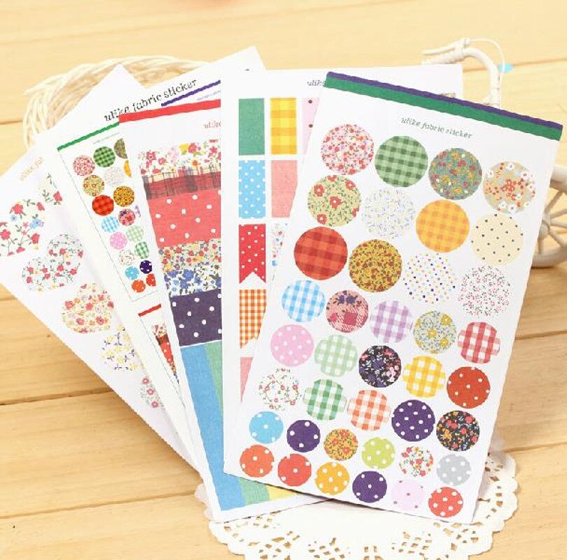4 Pcs Colorful Patterns Cute Paper Circles Sticker... – Grandado