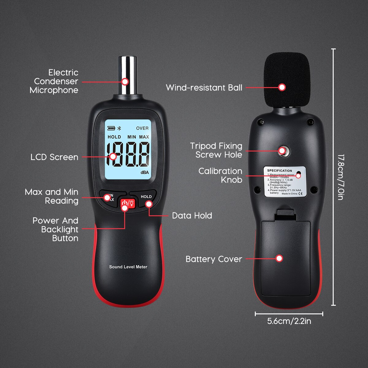 LUTIFIX WT85 Mini Digital Sound Level Meters 30~13... – Grandado