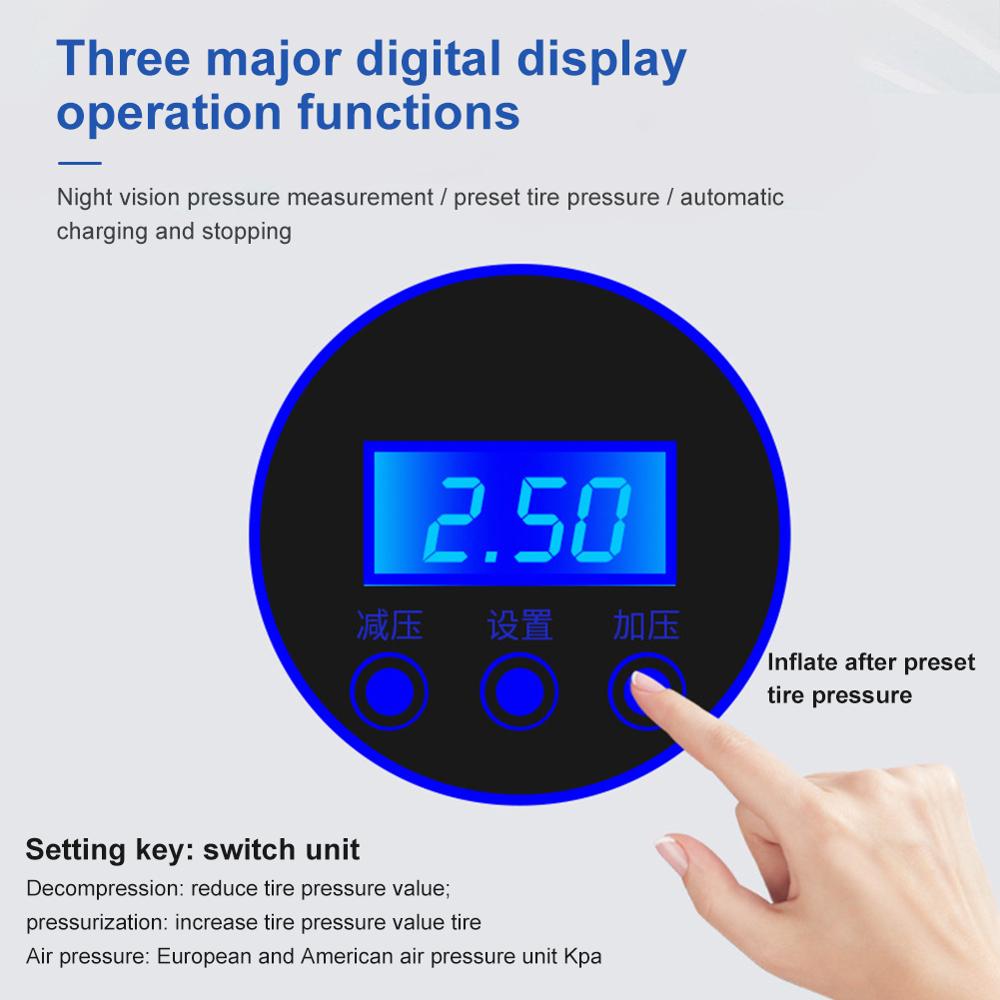 Car Air Compressor DC 12V Digital Tire Inflator Ai... – Grandado