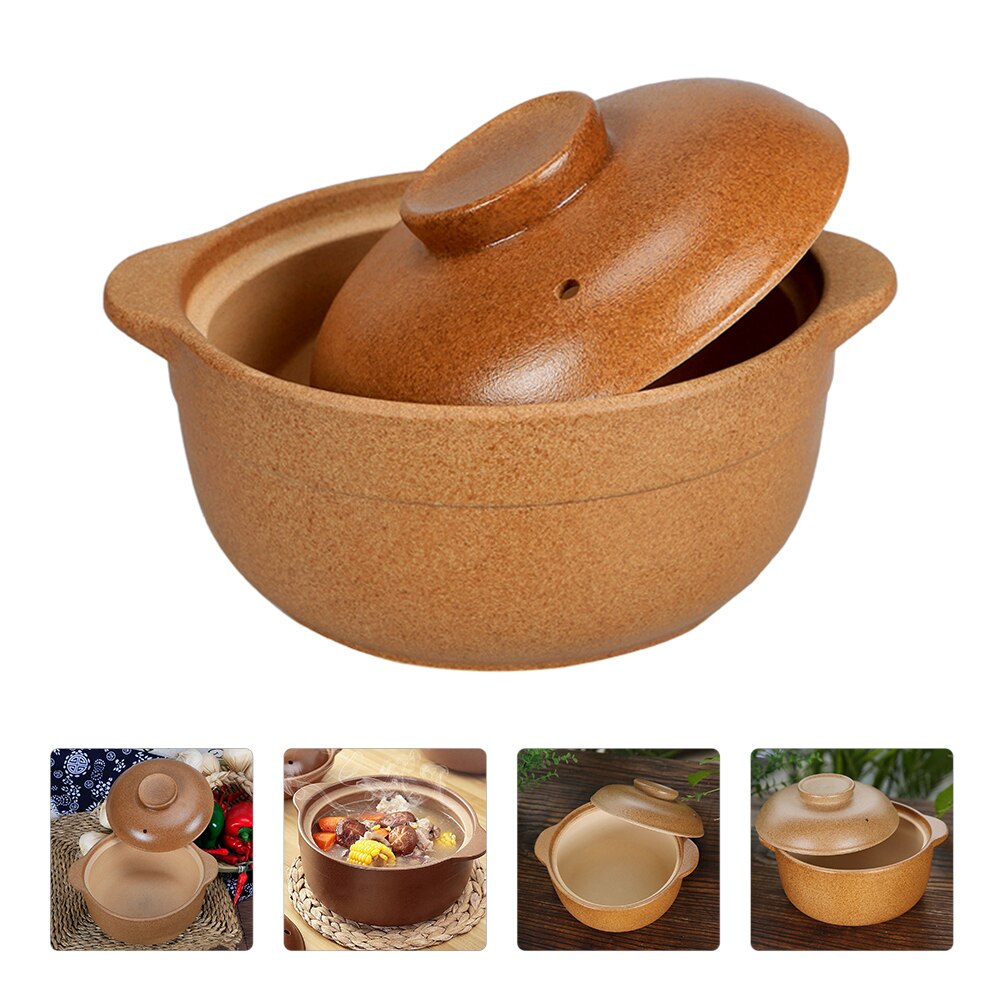 Home Cooking Pot with Lid Ceramic Cooking Pot Deli... – Grandado