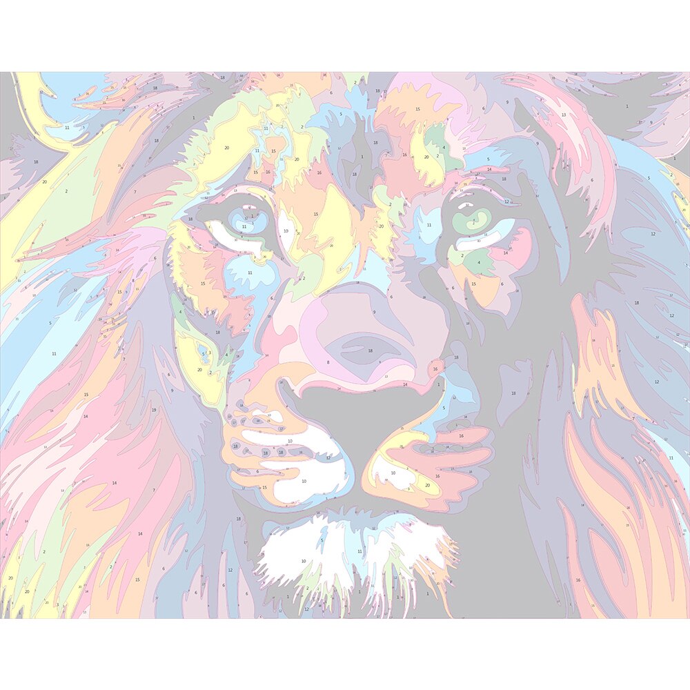 HUACAN Painting By Numbers Lion Animals Drawing Ca... – Vicedeal