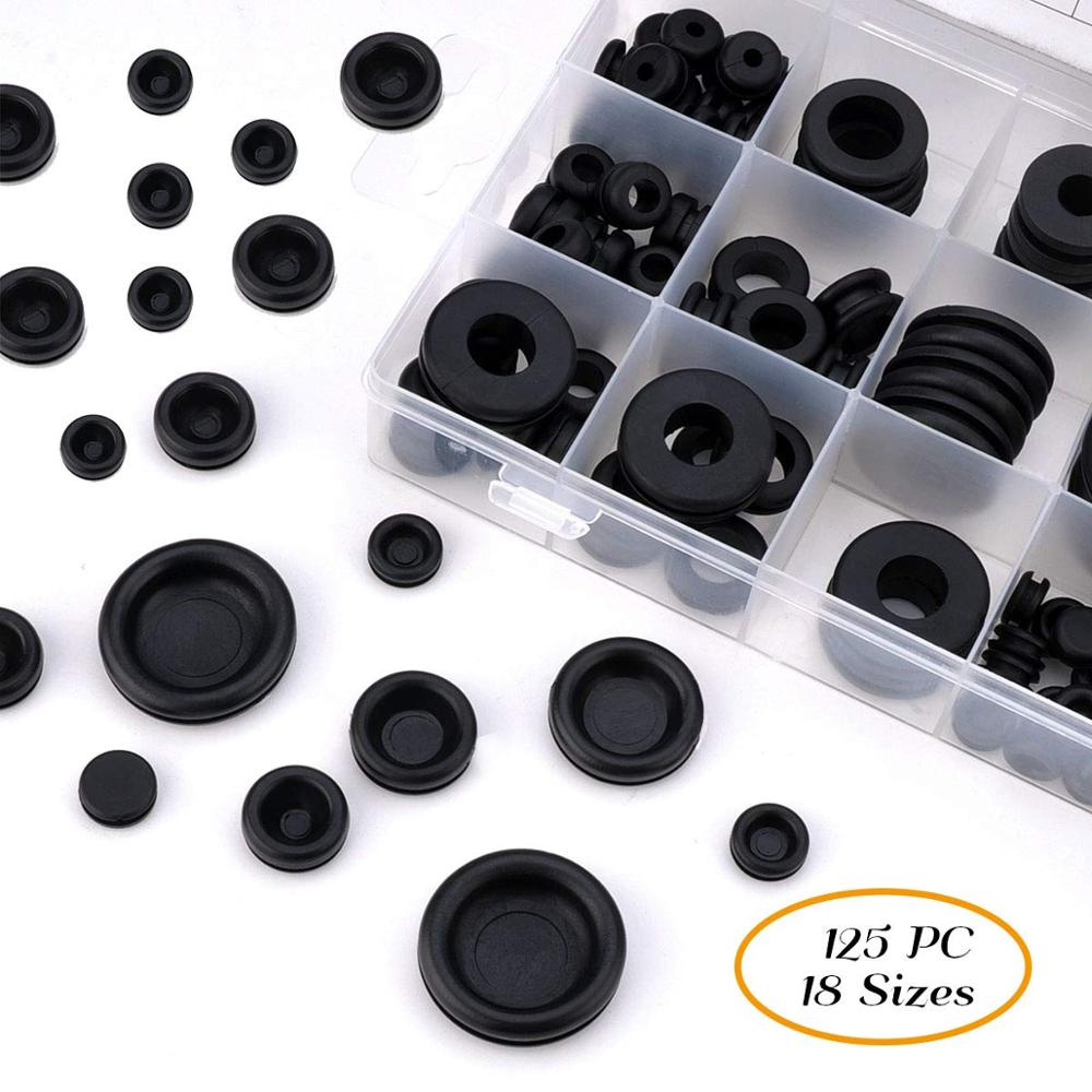 125 PCS Rubber Grommet Firewall Hole Plug Set Elec... – Grandado