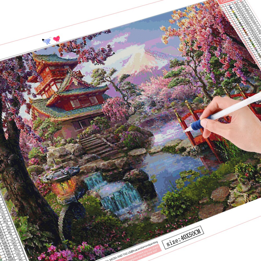 HUACAN 5D Diamond Painting House Full Drill DIY Di... – Vicedeal