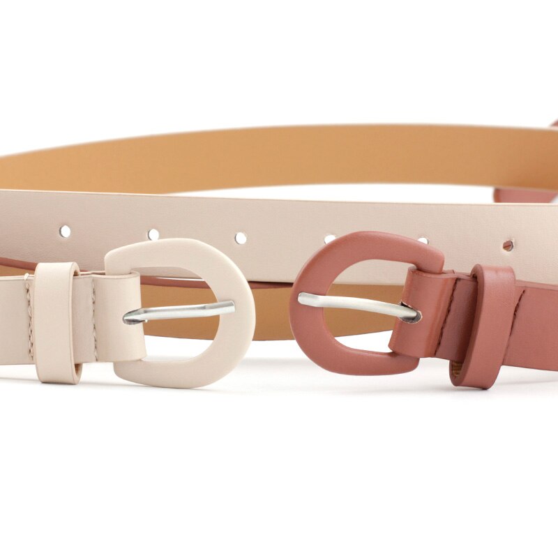 Vrouwen Wit Zwart Bruin Rood Dunne Lederen Riem Vr... – Grandado