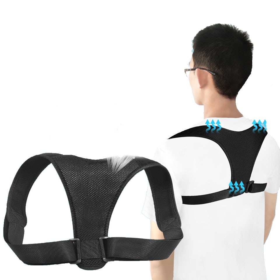 Brace Support Belt Adjustable Back Posture Corrector Clavicle Spine ...