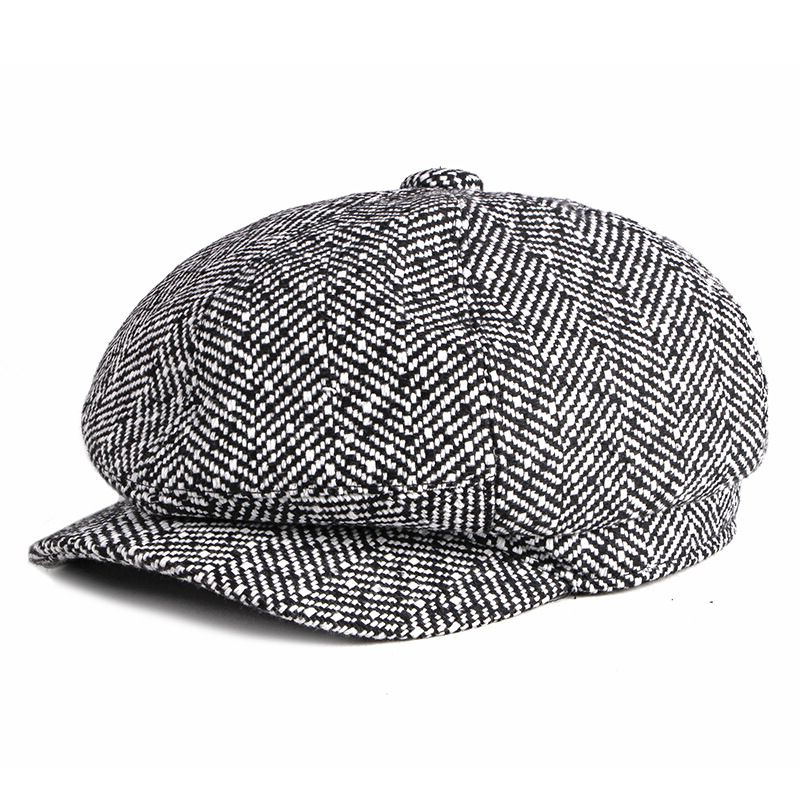 Wuaumx Newsboy Caps Men Women Tweed Octagonal Hat ... – Grandado